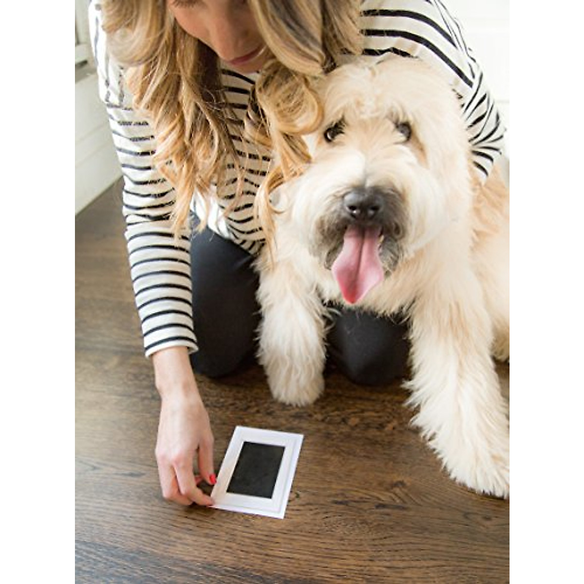 Pearhead Small Pet Paw Print Clean-Touch Ink Pad and Imprint Cards, for Small Sized Cats or Dogs, Pet Owner Gifts, DIY Keepsake Pawprint Maker, Black