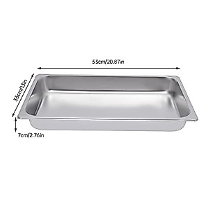 Stainless Steel Buffet Set, 300W Commercial Food Warmer, Full-Size 1 Pot Steam Table with Lid, Electric Food Warmers, Grade Stainless Steel Buffet Equipment, Fits 20.87 x 13 Pan