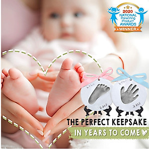 Baby Handprint Footprint Keepsake Kit and Baby Ornament Kit Bundle - Christmas Bundle For Newborn, Infants and New Parents