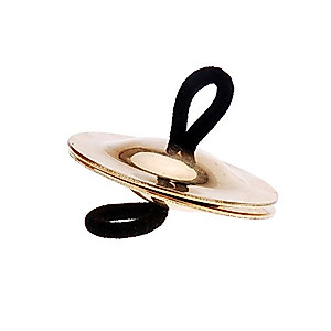 Andoer 2pcs Finger Cymbals Belly Dancing Gold Musical Instrument