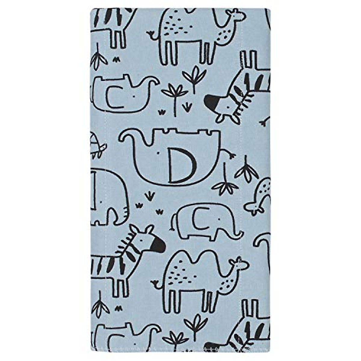 Gerber Unisex-Baby 8 Pack Flannel Burp Cloths, Jungle Blue, One Size 20x14 Inch