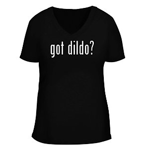 BH Cool Designs got dildo? - Women's Soft & Comfortable Deep V-Neck T-Shirt, Black, XX-Large