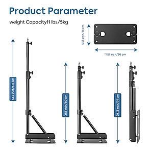 Wall Mount Triangle Boom Arm, 51inches/130cm, 180º Flexible Rotation, for Photography Strobe Light, Monolight, Softbox, Umbrella, Reflector and Ring Light