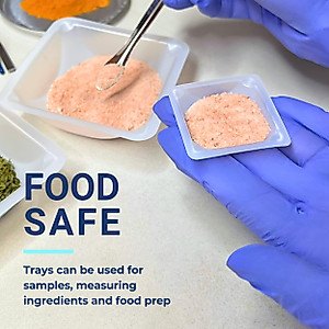 Weigh Boats Small - 125 Pack 7ml Plastic Disposable Trays for Scale, Square Weighing Dishes for Powder Weight, Crafts, Food Samples - Mini Pour Boat Tray, Anti-Static Lab Dish Container