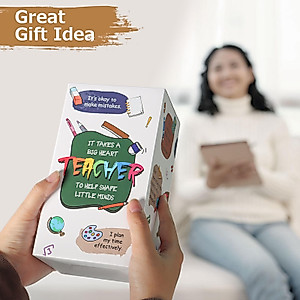 Decostatue 20oz Insulated Stainless Steel Tumbler Gifts for Teachers - Teacher Appreciation, Graduation, Birthday & Retirement Gifts, Set of 7 with Straw, Brush, Cover, Bookmark, Card & Box