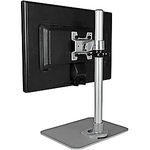 StarTech.com Single Monitor Stand - Adjustable - Supports Monitors 12'' to 34" (30.9lb/14kg) - Premium - Single Screen VESA Monitor Mount Stand - Silver , TAA (ARMPIVSTND)