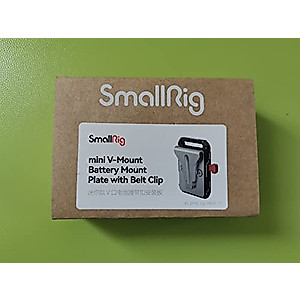 SmallRig Mini V Mount Battery Plate, V-Lock Mount Battery Plate with Belt Clip for Camera Power Supply - 2990