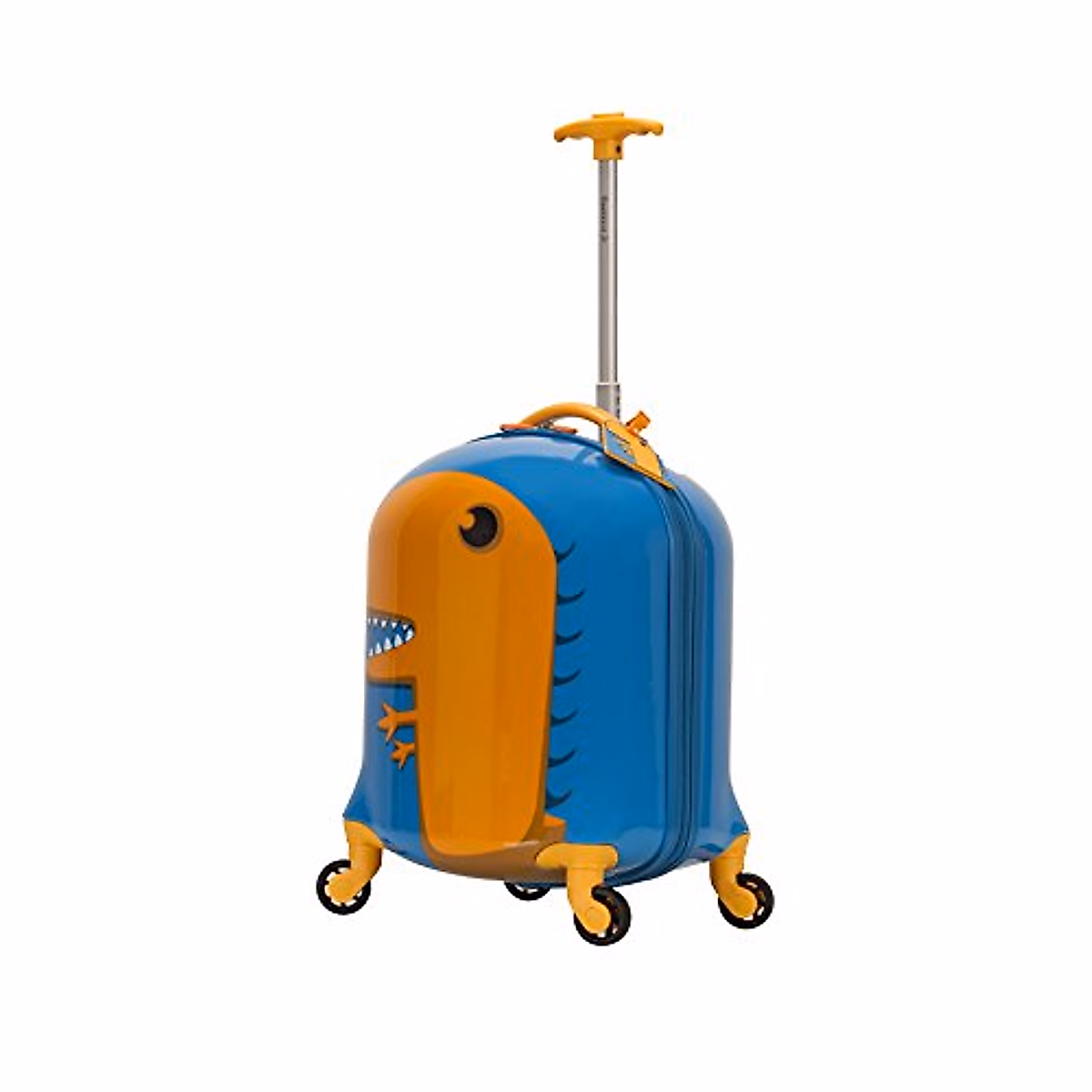 Rockland Jr. Kids' My First Hardside Spinner Luggage,Telescoping Handles, Dinosaur, Carry-On 19-Inch