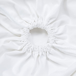 EZEKMAF Large Cotton Dustproof Bag, Dust Cover Protector for Handbag Purse Shoe Dress Sleeping Bags, Drawstring Breathable Laundry Storage Sack, Travel Home College Dorm, Washable, Off White