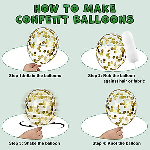 Green and Gold Balloon 75PCS,Green Gold Balloons Party Decorations of 12in and 5in Green Gold Latex Balloons for Birthday Decorations,St.Patrick's Day,Baby Shower,Graduation,Jungle Party Decora