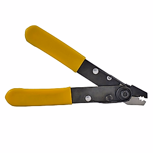 Miller FO 103-D Series Dual Hole Fiber Optic Stripper for Working Technicians, Electricians, and Installers, V-Shaped Opening, Safe Cable Tool, Easily Portable Wire Stripper, 2.72 Ounces