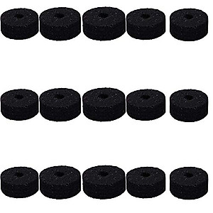 Round soft black Cy/mb stand felt washer replacement, suitable for 15 sets of drums（1.57 Inch）