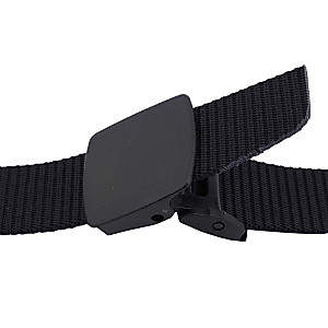 Sportmusies Women's Nylon Webbing Military Style Tactical Duty Belt with Plastic Buckle, Black