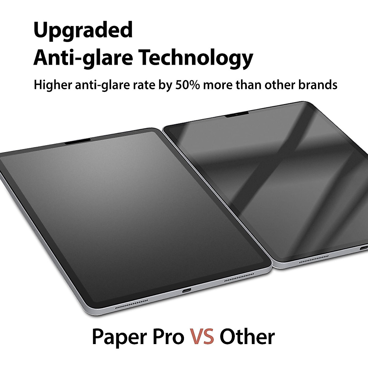 BERSEM Paperfeel Screen Protector [Paperfeel Pro] Compatible with iPad Air 4 10.9 Inch 2020 / iPad Pro 11 inch(2021/2020/2018) - Black