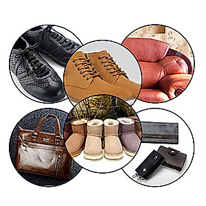 Kxtffeect Natural Horsehair Shoes Brush Leather Cleaning Brush with Long Wood Handle for Upholstery, Cleaner Car Interior, Upholstery Furniture, Shoes,Leather Clothes,Handbags, Sofa