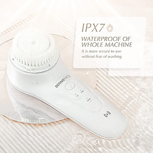 BONNIEFACE Sonic Facial Cleansing Brush for Deep and Through Facial Cleansing, Waterproof Face Scrubber and Ultimate Blackhead Remover for Daily Skin Care, Rechargeable and Gentle Face Exfoliator