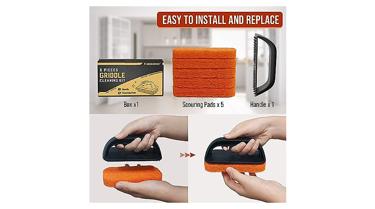 6-Piece Griddle Cleaning Kit for Effortless Kitchen Care
