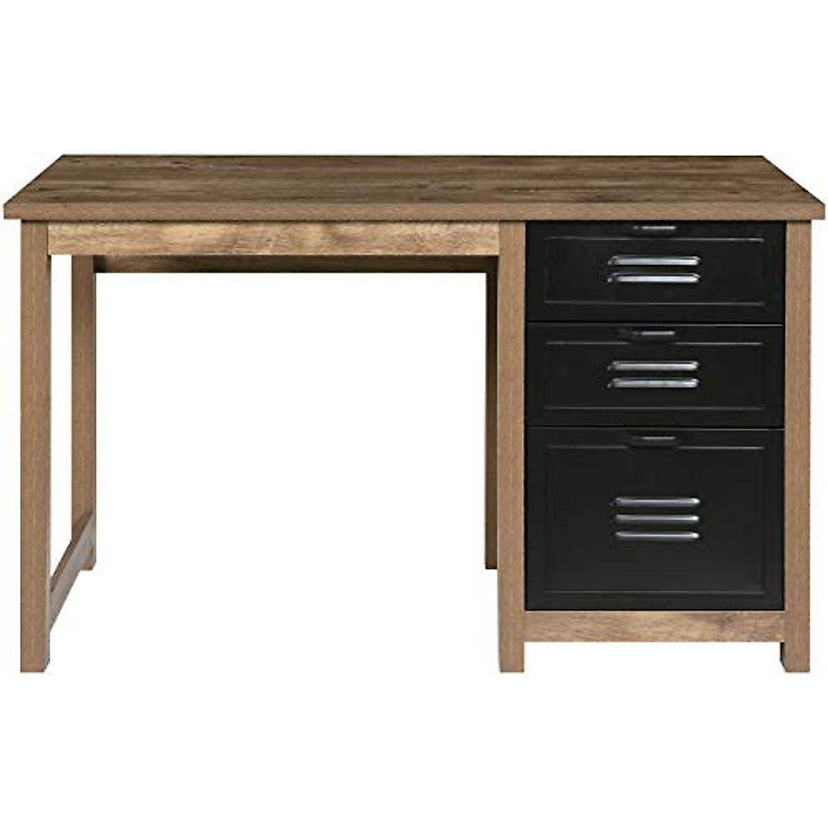 OneSpace Norwood Range 3-Drawer Locker Writing Desk, Oak