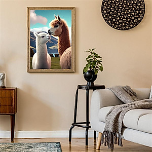 NSUAJOF Diamond Painting Kits, Personalized 5D for Adult Beginners Cloud Alpaca DIY Full Round Drill Diamond Art, Great Gift for Friends and Family Home Wall Decor 12x18 Inch