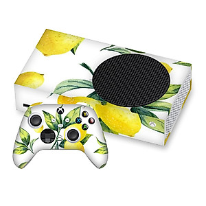 Head Case Designs Officially Licensed Haroulita White Lemons Art Mix Vinyl Sticker Gaming Skin Decal Cover Compatible With Xbox Series S Console and Controller Bundle