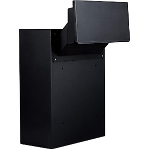 VEVOR Through The Wall Drop Box, 12.5''x6.3''x16.9'' Mail Drop Box w/Adjustable Chute, Deposit Drop Box w/Code Lock, Rainproof Wall Mount Mailbox for Letters, Rents, Check & Keys, Home & Office, Black
