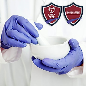 SHIELD LINE Nitrile Medical Examination Gloves, Medium 100 Pack - Chemotherapy-Rated Disposable Gloves For Doctors & Nurses- Latex & Powder Free Gloves For Hospital, Home Use, Cooking