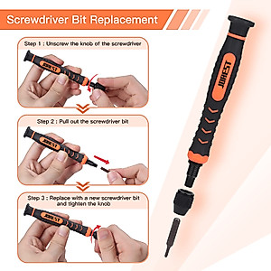 JOREST 38Pcs Precision Screwdriver Set, Tool Kit with Security Torx T5 T6 T8 T9, Triwing Y00, Star P5, etc, Repair for Ring Doorbell, Laptop, Switch, PS4, Xbox, Macbook, iPhone, Watch, Glasses, etc