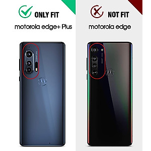 Poetic Guardian Series Case Designed for Moto Edge+ Case, Moto Edge Plus Case, Full-Body Hybrid Shockproof Bumper Cover Without Built-in-Screen Protector, Black/Clear