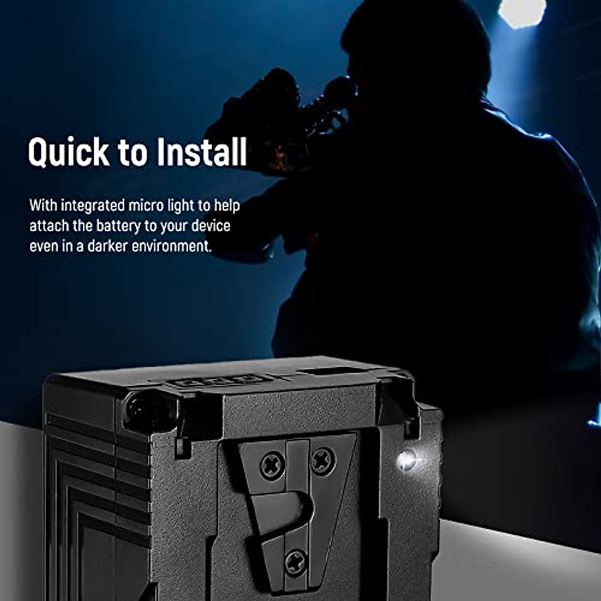 Neewer V Mount/V Lock Battery,94.7Wh 14.8V 6400mAh Mini Lightweight Rechargeable Lithium Battery for Broadcast Studio Video Camcorder, Compatible with Sony HDCAM XDCAM Digital Cinema Cameras, BP-V95