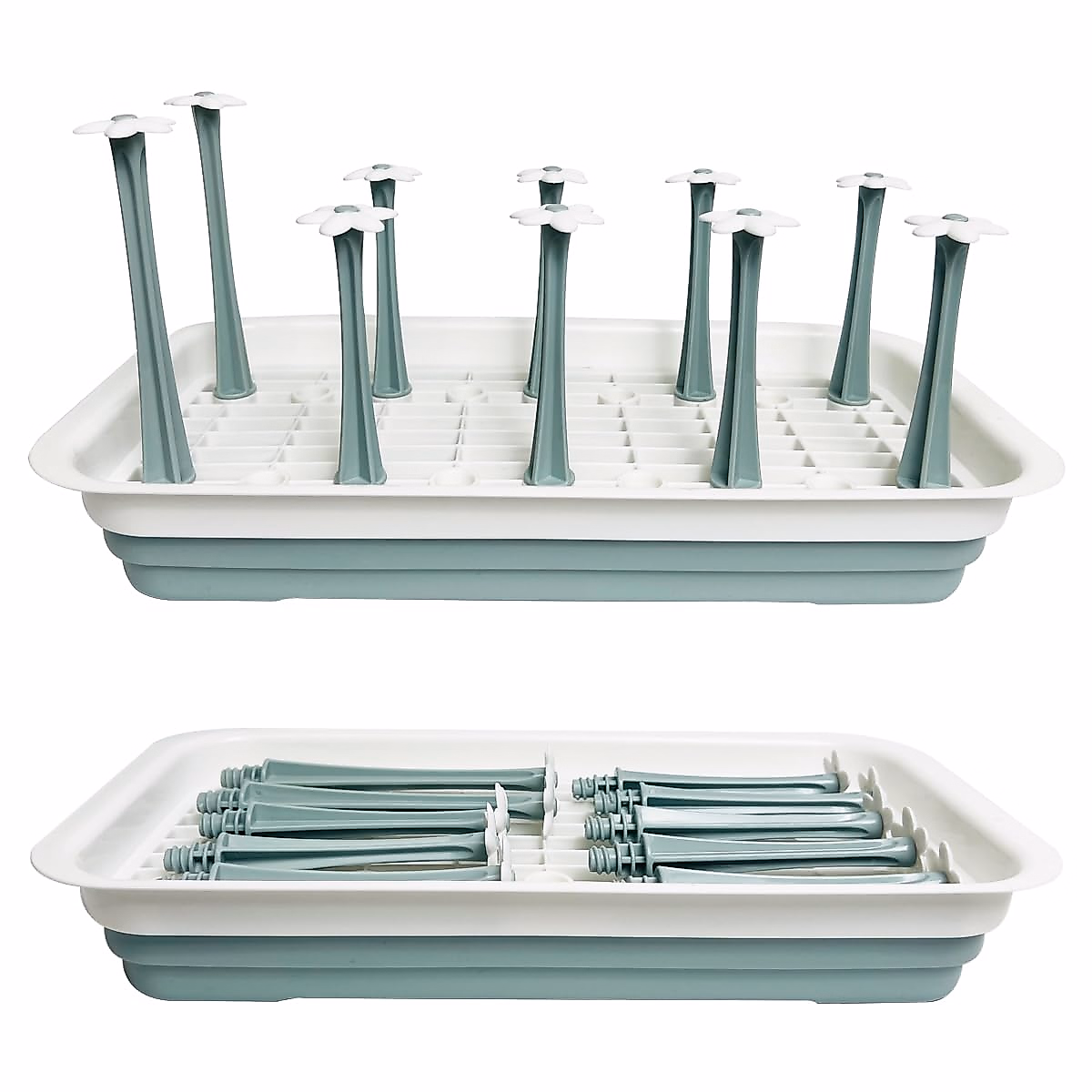 L-WASH Large Countertop Bottle Drying Rack - Ideal for Insulated Water Bottles, Drinking Glasses, Sports Bottles, Baby Bottle Drying Rack, Tumblers, Mugs, Bottle Washer