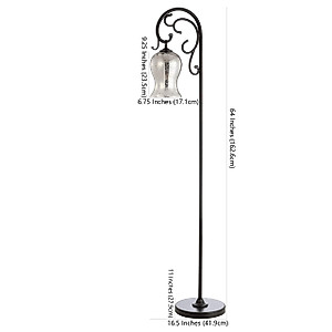 Safavieh FLL4057A Lighting Meridia Black 64-inch (LED Bulb Included) Floor Lamp