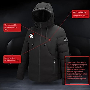 Muscularfit 2023 Heated Hoodies for Men Women 2023 Fashion 4 Heating Zones Unisex Smart Heated Jacket (Battery Pack not Included)