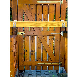 2x4 Door Barricade Brackets (2 pcs) | Drop Open Bar Holder Marine Grade Stainless Steel U Bracket for 2 by 4 Lumber as Security Door Reinforcement, Door Jammer, Barn, Shed, Garage, Gate