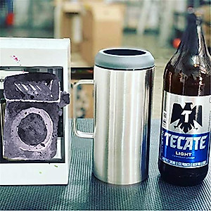 Gteller 40oz stainless steel cooler, double walled vacuum insulated bottle holder&keeper (Silver)