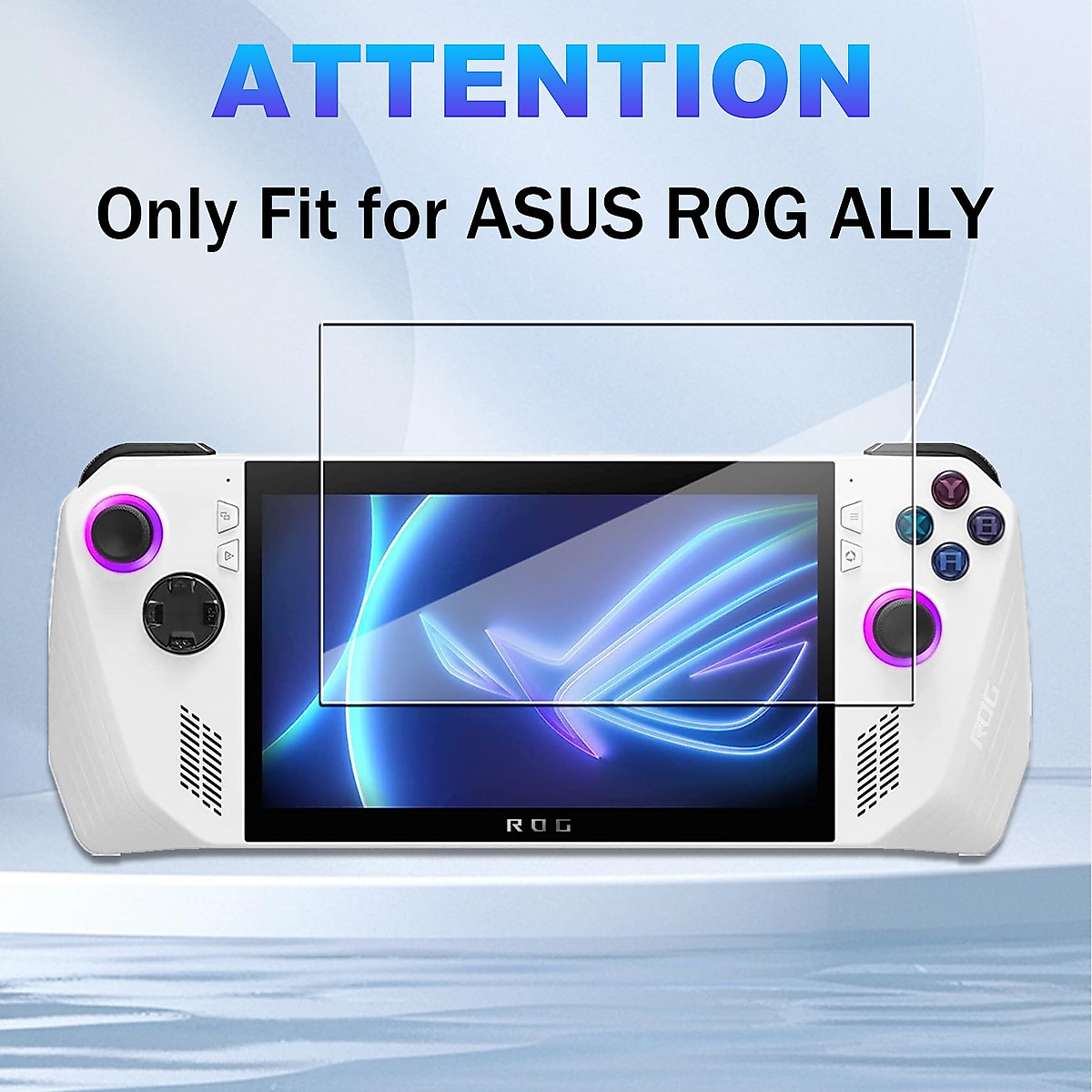 TQLGY 3 Pack Screen Protector for ASUS ROG Ally Handheld 7 inch 2023, Tempered Glass Screen Protector for ROG Ally, Transparent HD Clear, 9H Hardness, Anti-Scratch