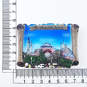 Istanbul Turkey Fridge Magnet Travel Souvenirs Home Kitchen Refrigerator Decoration Magnetic Sticker Hand Painted Craft Collection