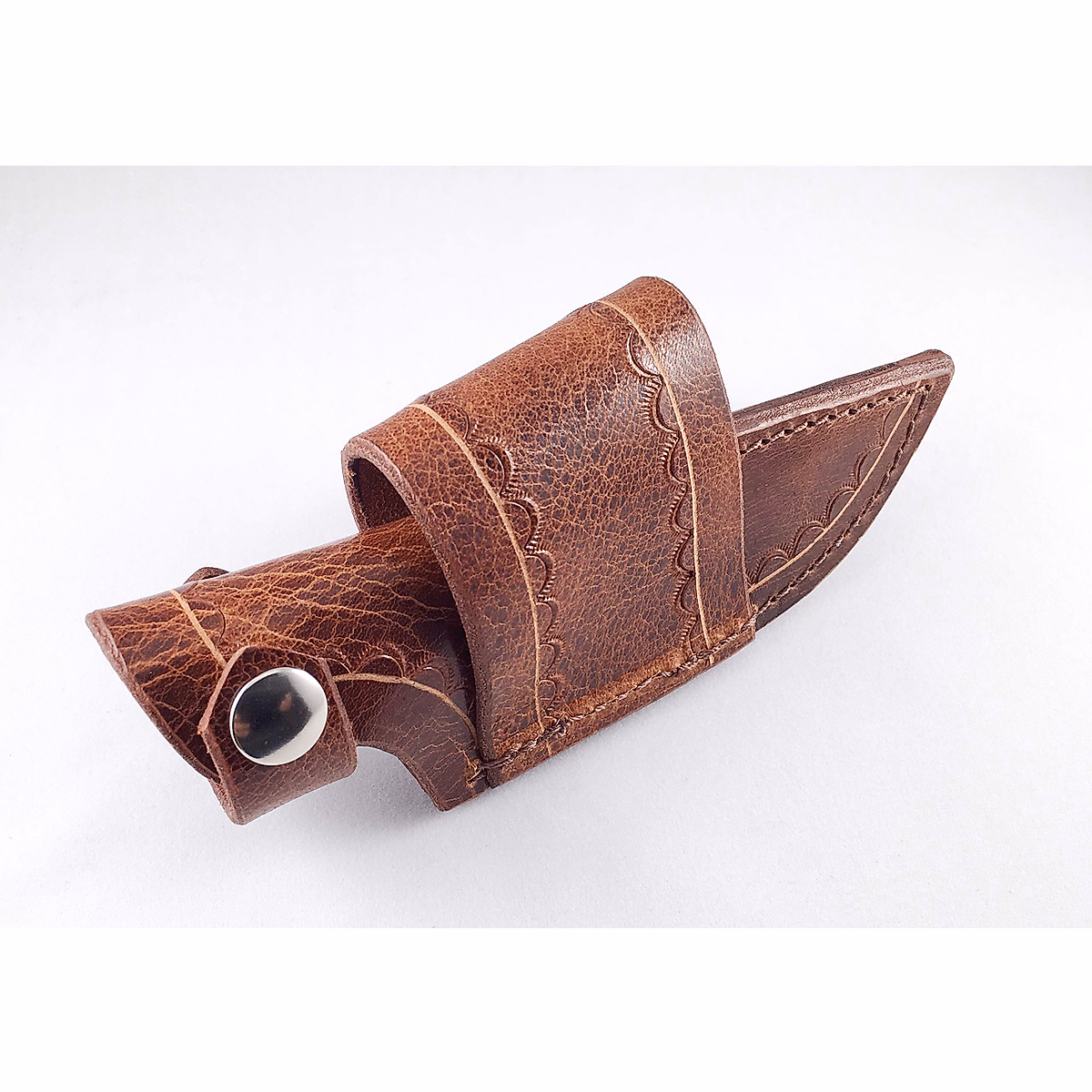 Custom Leather Sheath for Schrade Old Timer Sharpfinger 152ot Knife | Cross Draw Fits Right or Left-Hand Side | Tough and Durable | Sheath ONLY (Antique Brown)