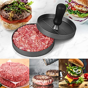 Metal Food Grinder Attachment for KitchenAid Stand Mixers, AMZCHEF Meat Grinder Attachments Included 3 Sausage Stuffer Tubes & A Holder,4 Grinding Plates,2 Grinding Blades, Burger Press,Cleaning Brush