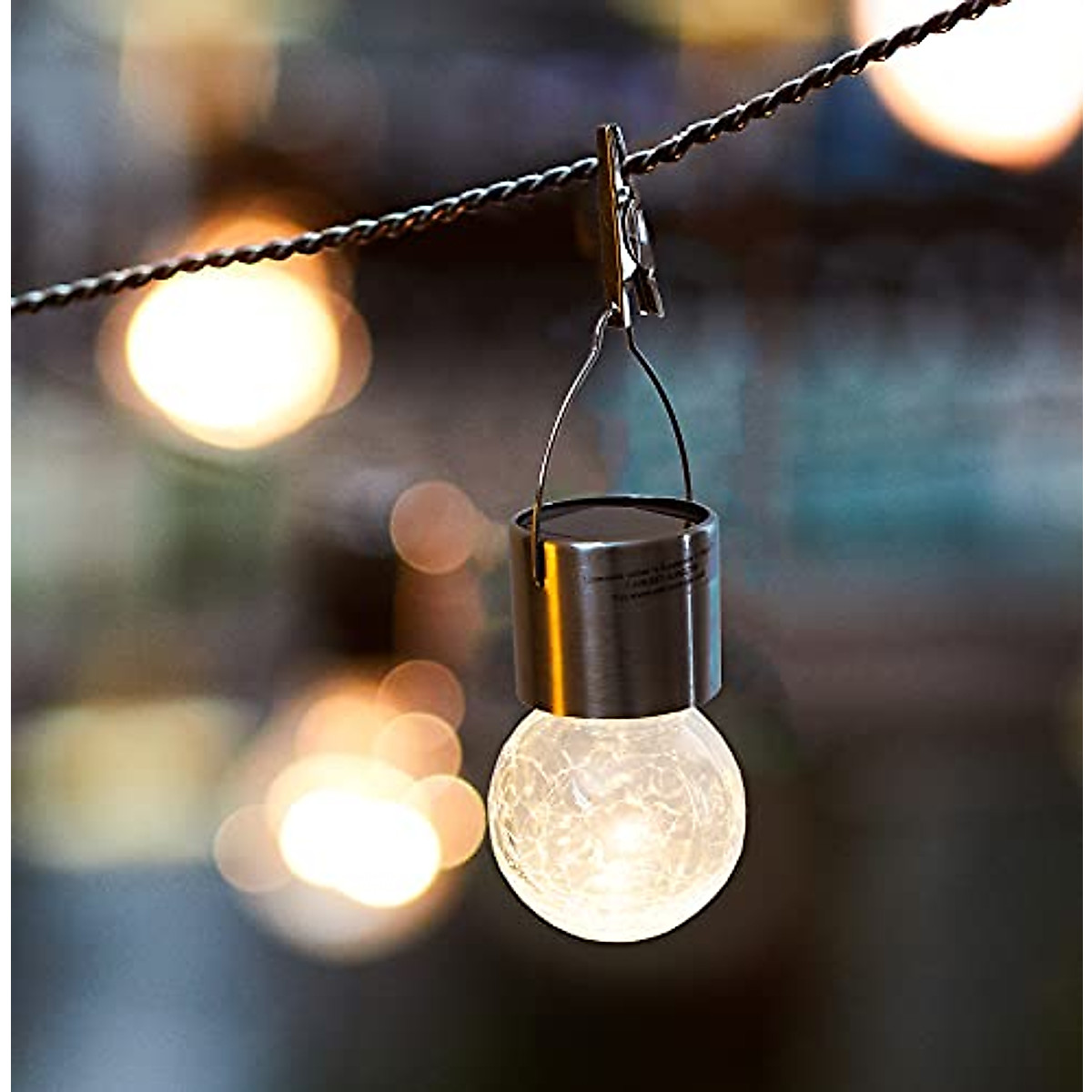 Set of 4 Solar Color Hanging Umbrella / Tree Metal Glass Lights