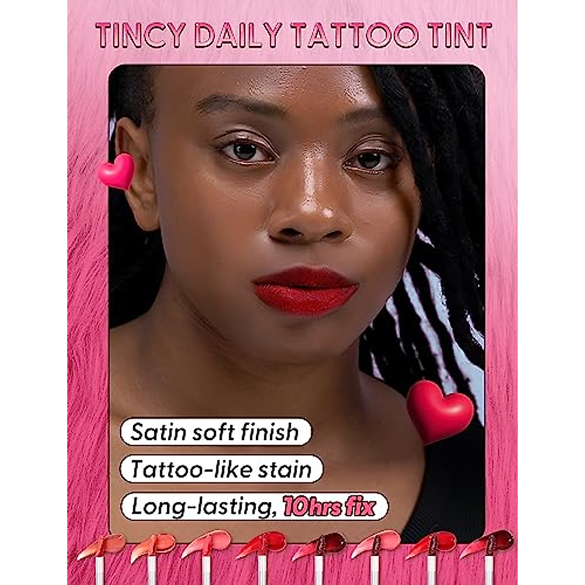 It'S SKIN Tincy All-Day Semi-Matte Lip Stain Tint 0.13oz (04 Bloodymary Red) - Non-Transfer | Smooth Satin Finish, Rich Pigmentation | Moisturizing, Comfortable Vivid Color for Lasting All-Day Beauty