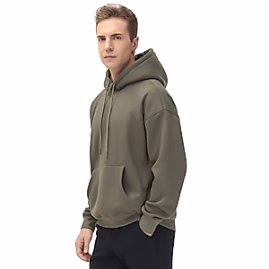 THE GYM PEOPLE Men's Fleece Pullover Hoodie Loose Fit Ultra Soft Hooded Sweatshirt With Pockets Grey