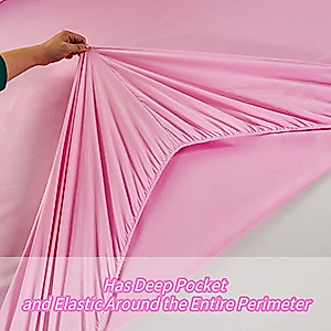 RYNGHIPY 6Pcs Sparkle Gradient Glitter Comforter Sets, Ombre Indigo Pink Gradient Bedding Set for Boys Girls, Rainbow Bed in A Bag Twin Size