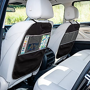 Graco 2 Pack Auto Seat Back Kick Protectors for Kids, Large Kick Mats for Car, Waterproof Automotive Car Back Seat Cover Protect from Dirt, Mud, Stains, Scratches, Fit Most Cars