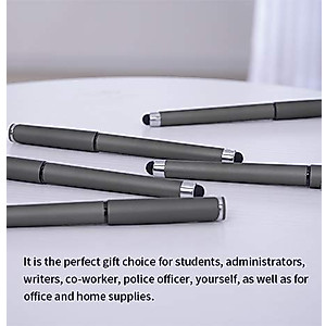 MiSiBao Black Ink Gel Ink Rollerball Pens 2 in 1 Medium Point Pens with Stylus Work Pen Smooth Writing for Office Black gel pen (Dark Grey-18pack)
