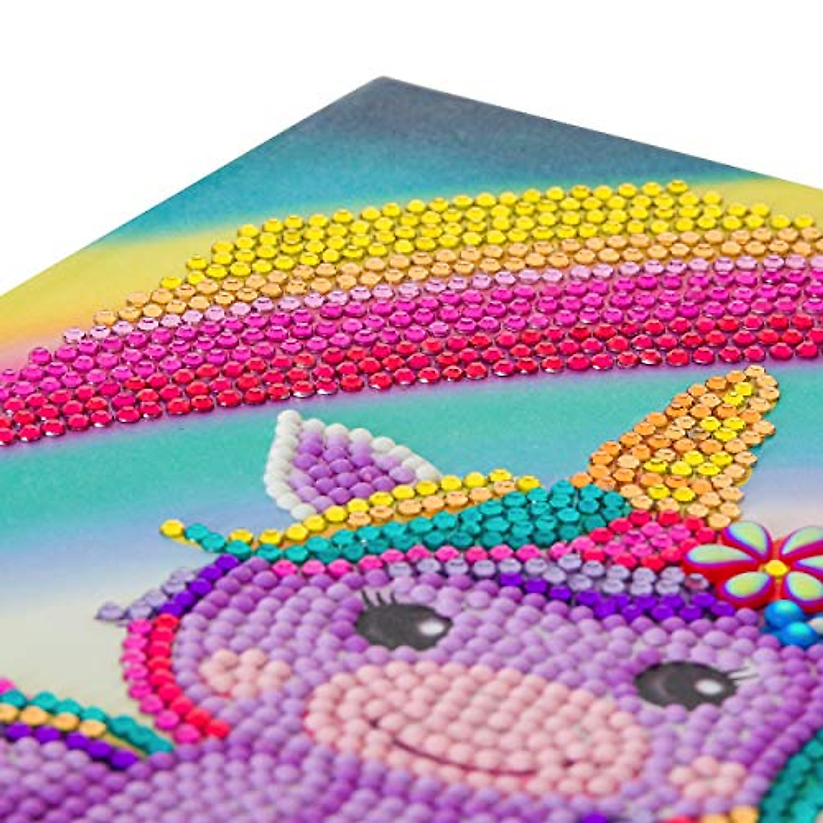 Crystal Art Diamond Painting Notebook - Unicorn Smile Notebook Kit - Create a Sparkling Notebook Cover Using Crystals - for Ages 8 and up