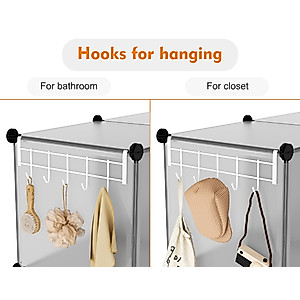 HOMIDEC Closet Organizer, 12-Cube Closet Organizers and Storage, Portable Closet Shelves, Clothing Storage (Grey)