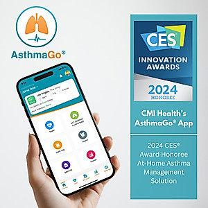 CMI Health SpiroLink | Smart Peak Flow Meter | Portable Pulmonary Function Test, Pocket Spirometer | Long Lifespan, Durable | for Asthma, COPD, Musicians, Smokers, Athletes, and More