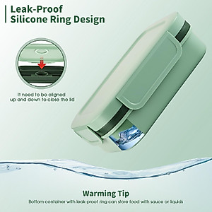 Bento Box Lunch Boxes,68oz Bento Lunch Box for Adults Kids,Stackable Japanese Lunchbox with 8 Compartments,Leak Proof Meal Prep Container Box with Cutlery Set,Microwave Dishwasher Safe (Green)