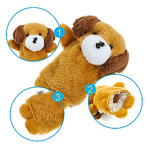 BILLMOSS Valentines Day Gifts for Kids - 20 Pack Valentines Cards with Finger Puppets Plush Animal Toys for Kids School Gift Exchange Classroom School Gift Exchange Prize Rewards Party Favors