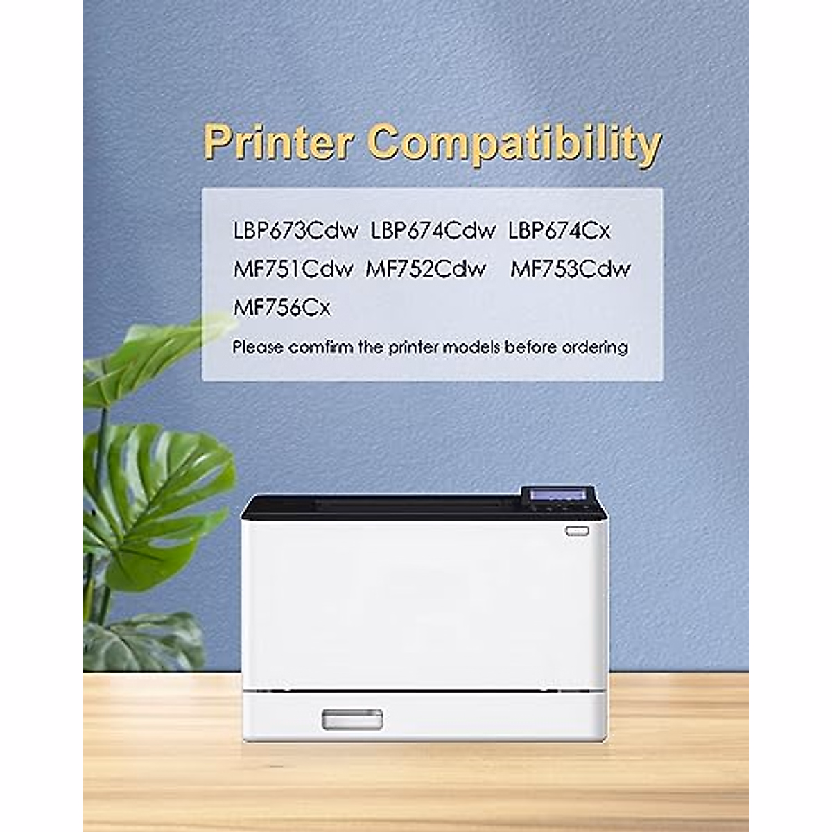 (with Chip) 069H Toner Cartridge Replacement for Canon 069 CRG069 CRG069 H CRG-069 H for imageCLASS MF753Cdw MF751Cdw LBP674Cdw Printer (Yellow 2 Pack)